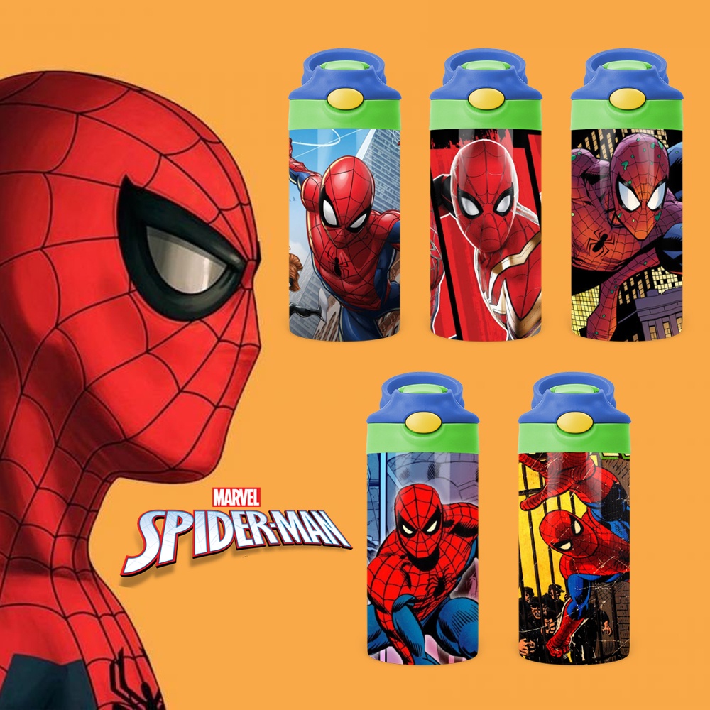 Bình Uống Nước Giữ Nhiệt Cho Bé Có Ống Hút Hình Spiderman Người Nhện ...