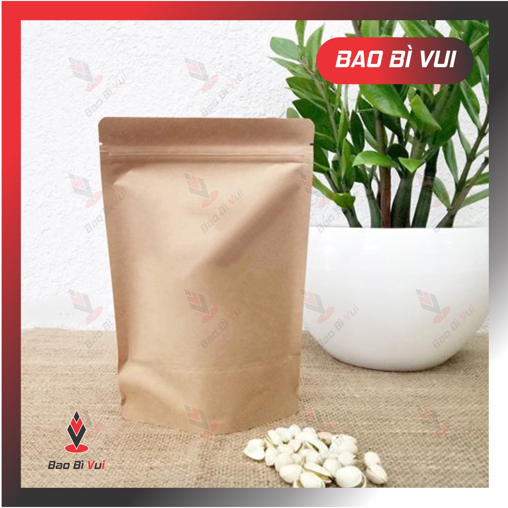 [1kg] Túi zip giấy đáy đứng tráng nhôm MPET - BAO BÌ VUI | Shopee Việt Nam