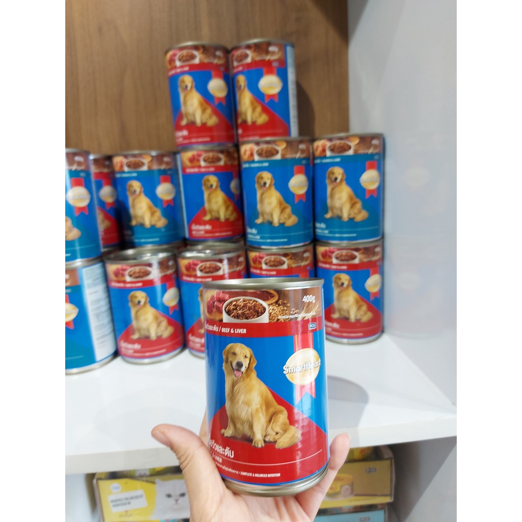 [Combo 12 lon] Pate cho chó Smartheart vị bò, gà gan (12 lon x 400g) - Date xa | Shopee Việt Nam