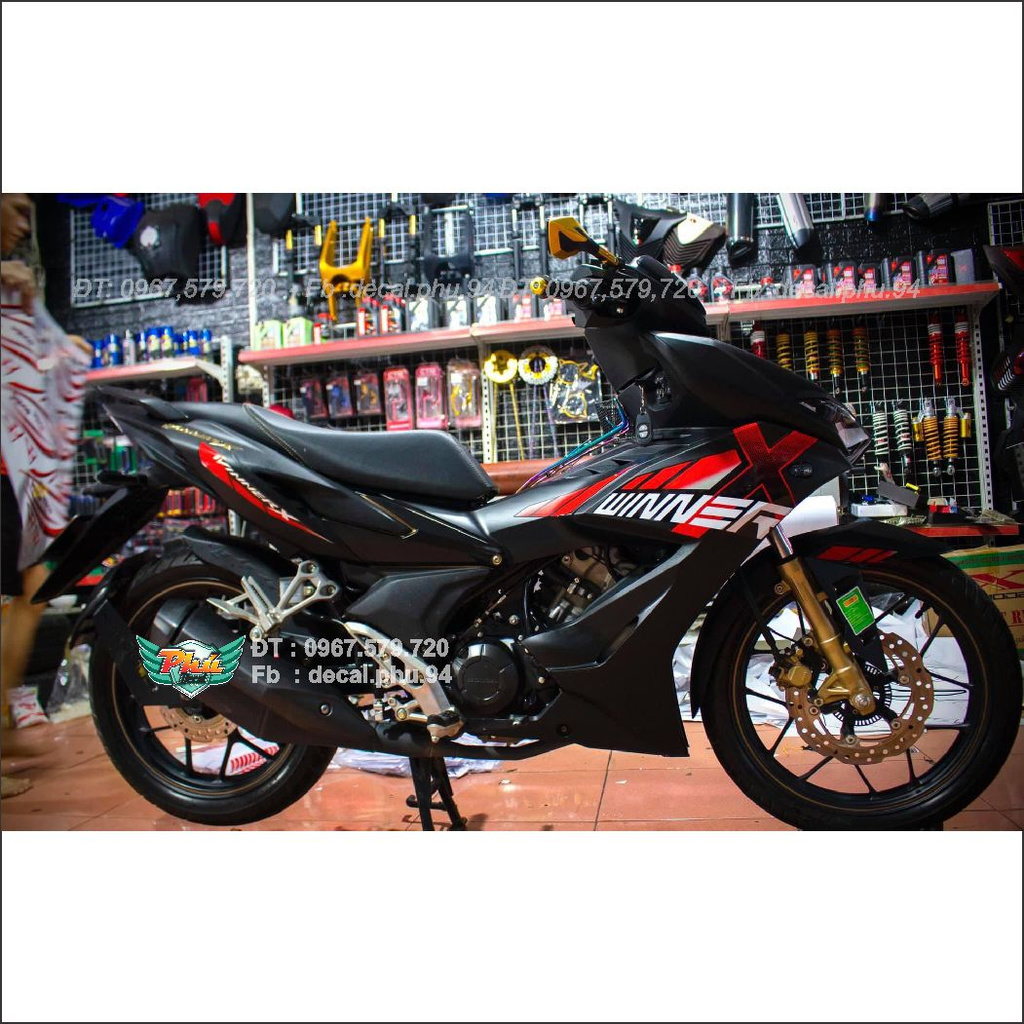 Tem Rời Winner X Đỏ đen nhám (F) | Shopee Việt Nam