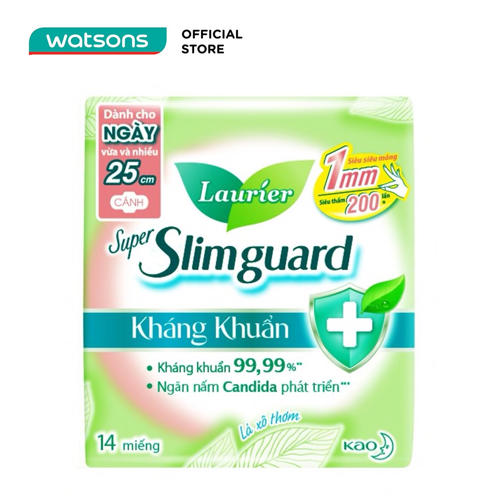 Băng Vệ Sinh Laurier Super Slim Guard ChoNgày Nhiều Kháng Khuẩn Siêu ...