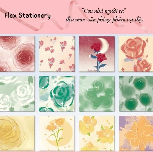 50 TỜ GIẤY NOTE HOA HỒNG NHIÊU MẪU XINH XẮN, GIẤY NHỚ NHIỀU MÀU, TẬP ...