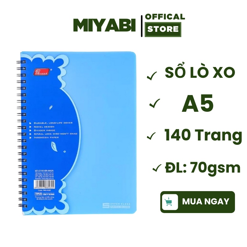 Sổ lò xo bìa nhựa Grand A5 TMG-8562 | Shopee Việt Nam