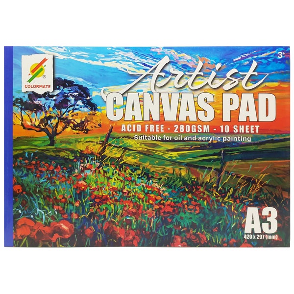 Tập Vẽ Canvas A3 280gsm Canvas Pad - Colormate CANVAS3 (10 Tờ) | Shopee ...