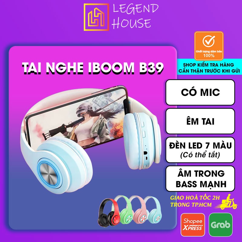 Tai nghe bluetooth không dây có micro chơi game, tai phone bluetooth ...