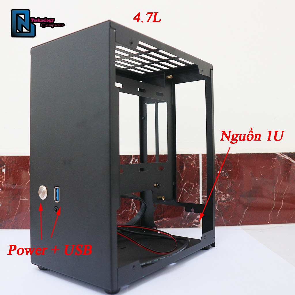 Vỏ Case D19 Sơn Tĩnh Điện Màu Đen Dành Cho Main Mini ITX PSU 1U SF ...