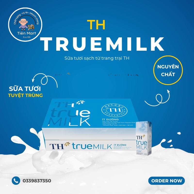 Thùng 48 hộp sữa tươi tiệt trùng ít đường TH True Milk 180ml (180ml x 48) [Tiên Mart] | Shopee ...