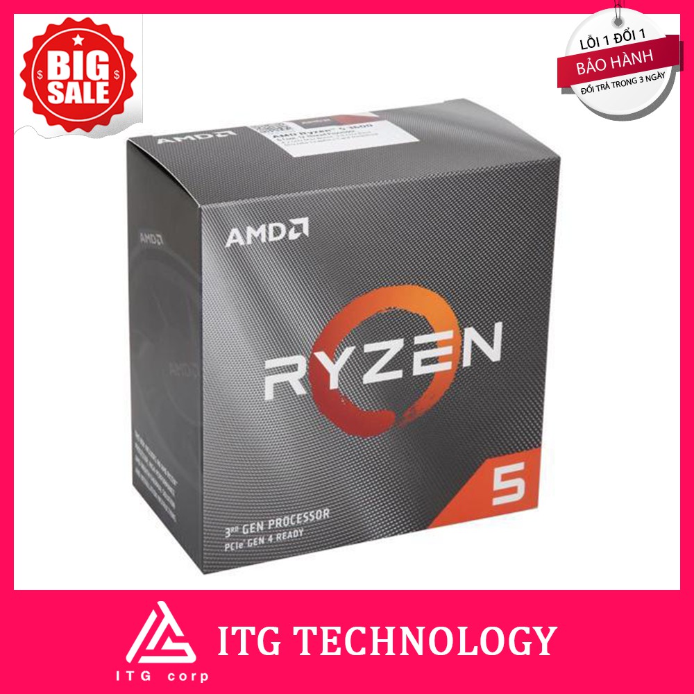 CPU AMD Ryzen 5 3600X (3.8GHz turbo up to 4.4GHz, 6 nhân 12 luồng, 32MB ...