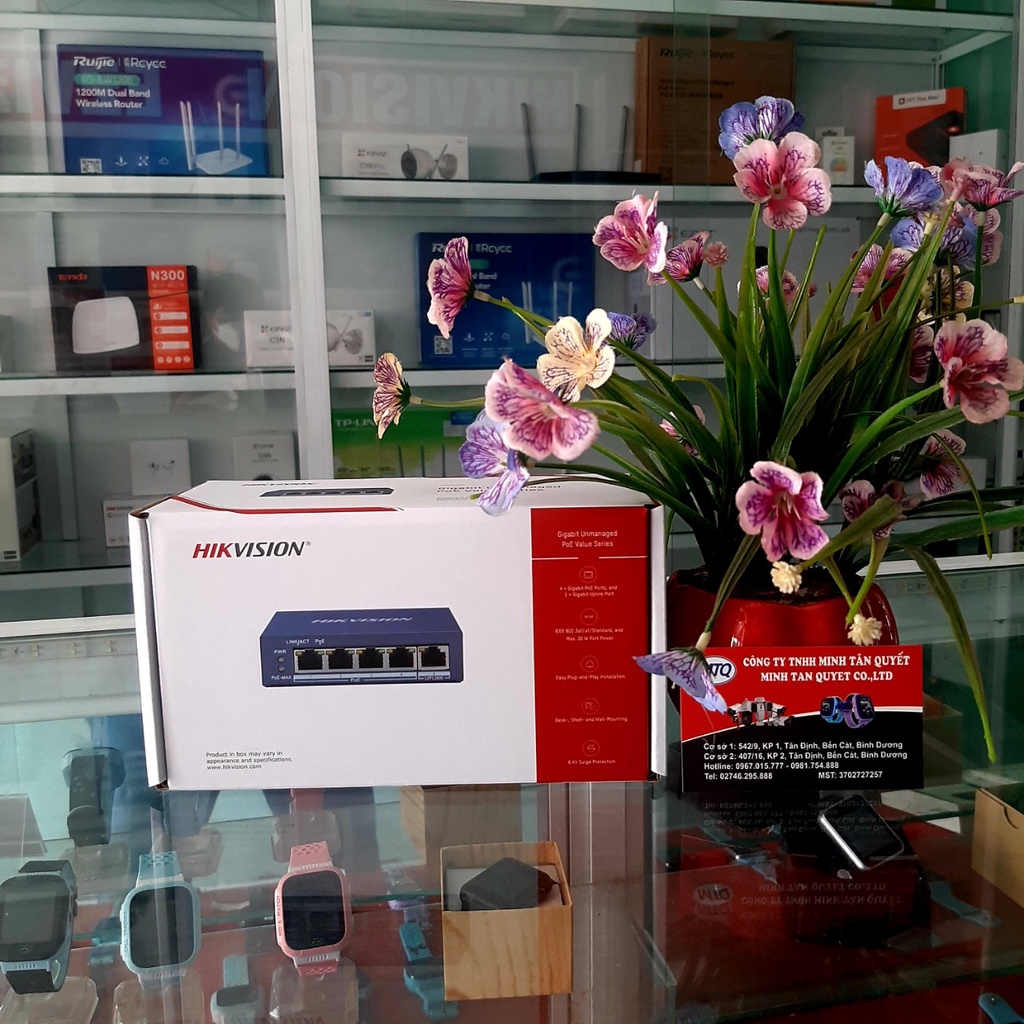 Switch Chia Mạng 4 Cổng Poe 1G Hikvision DS-3E0505P-E/M | Shopee Việt Nam