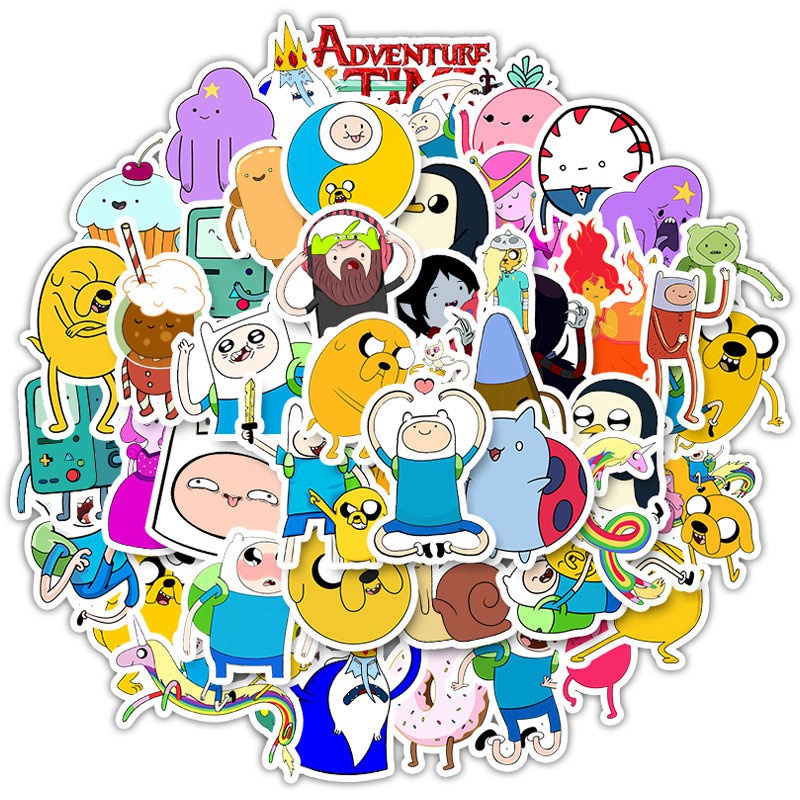 Y&P| Hình Dán Chống Nước Adventure Time Phim Hoạt Hình Mũ Bảo Hiểm Máy ...