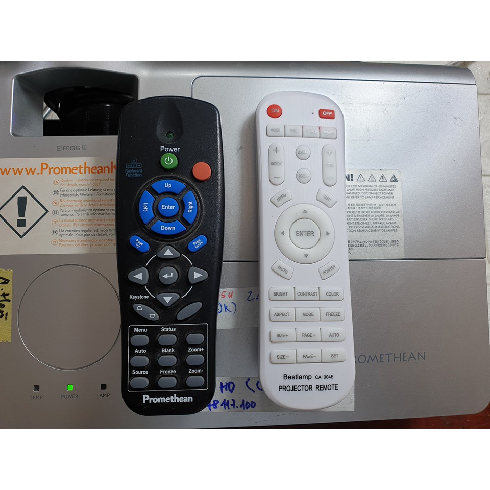Điều khiển máy chiếu Promethean dùng bằng Điều khiển máy chiếu đa năng ...