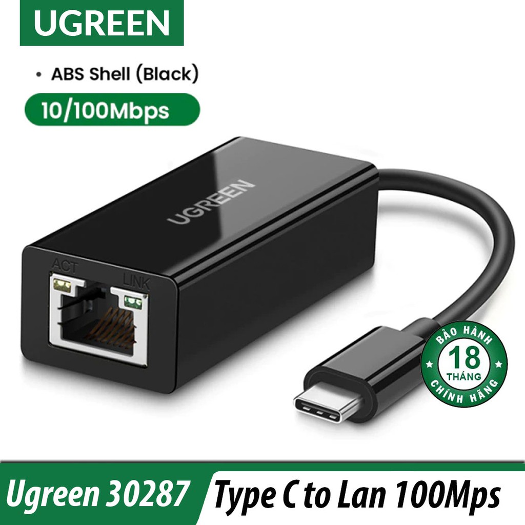Cáp chuyển USB Type C to LAN Ugreen 30287 Cao Cấp Chính Hãng US236 ...