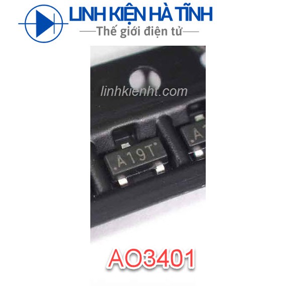 [10 CON] Mosfet Dán AO3401 SOT23-3 (A19T) 4A 30V Kênh P (SMD Dán) (3401) | Shopee Việt Nam