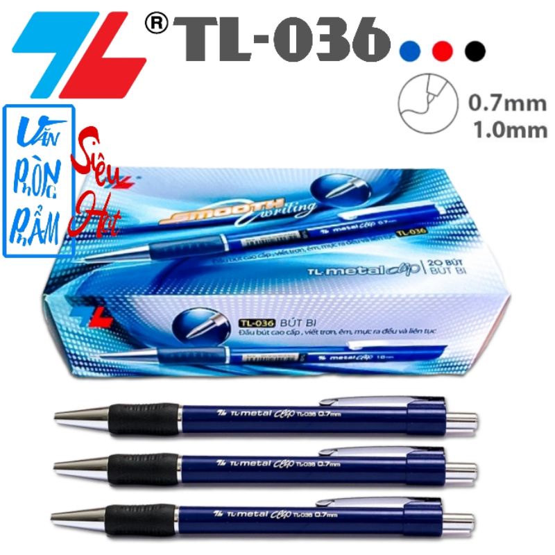 Bút Bi METAL CLIP/Thiên Long TL-036, 20 cây/Hộp (chính hãng) | Shopee ...