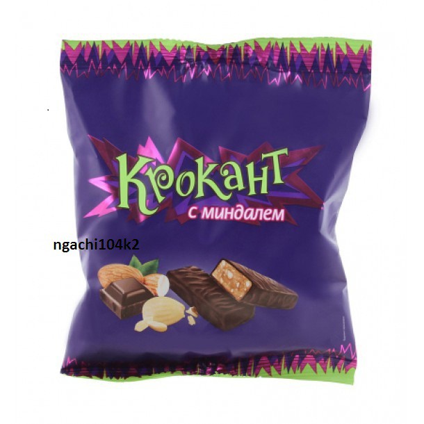 KẸO SOCOLA HẠNH NHÂN NGA KPOKAHT GÓI 180G/ KẸO TÍM NGA/ SOCOLA TÍM NGA-krokant | Shopee Việt Nam