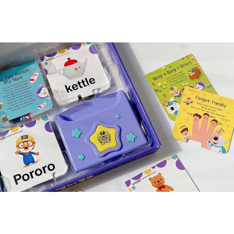 Máy thẻ nhạc Pororo / Tayo - Máy đọc nhạc tiếng anh Hàn Quốc English ...