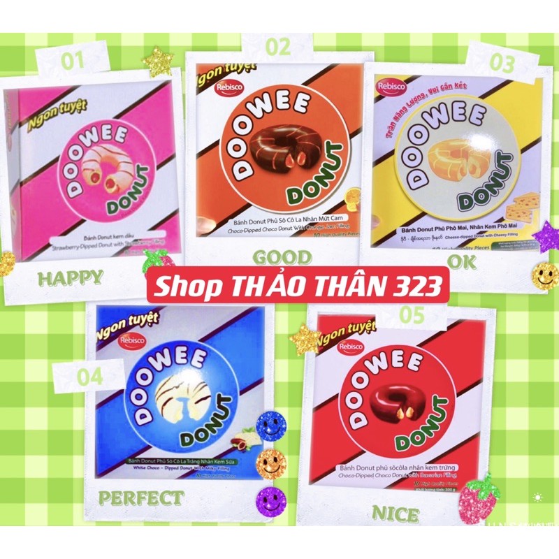BÁNH DONUT DOOWEE 300g ( Vị Dâu, Vị Sôcôla) | Shopee Việt Nam