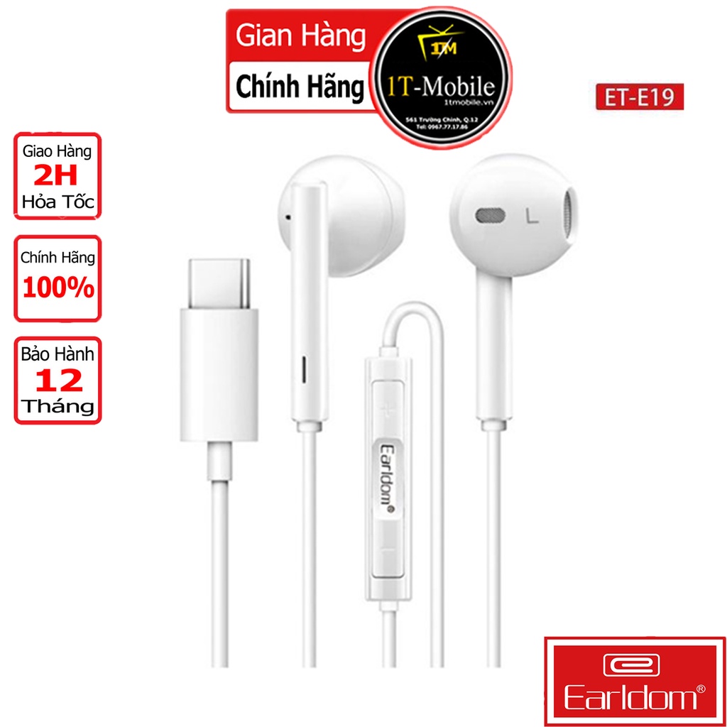Tai Nghe Chân Type C Earldom E19 , bass sâu ,chống ồn | Shopee Việt Nam