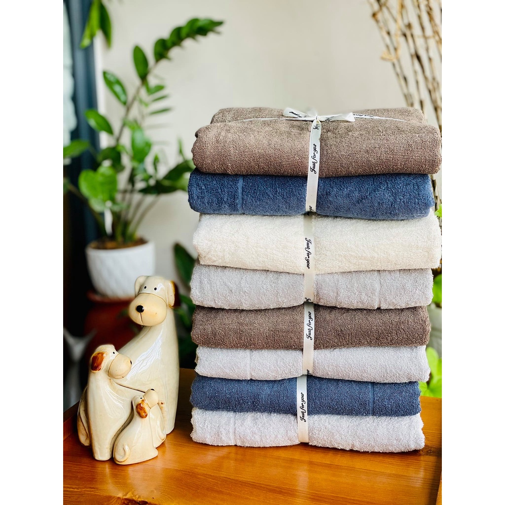 [SIÊU RẺ] Sét 2c khăn tắm Muji cotton organic xuất Nhật kt 70×140 ...