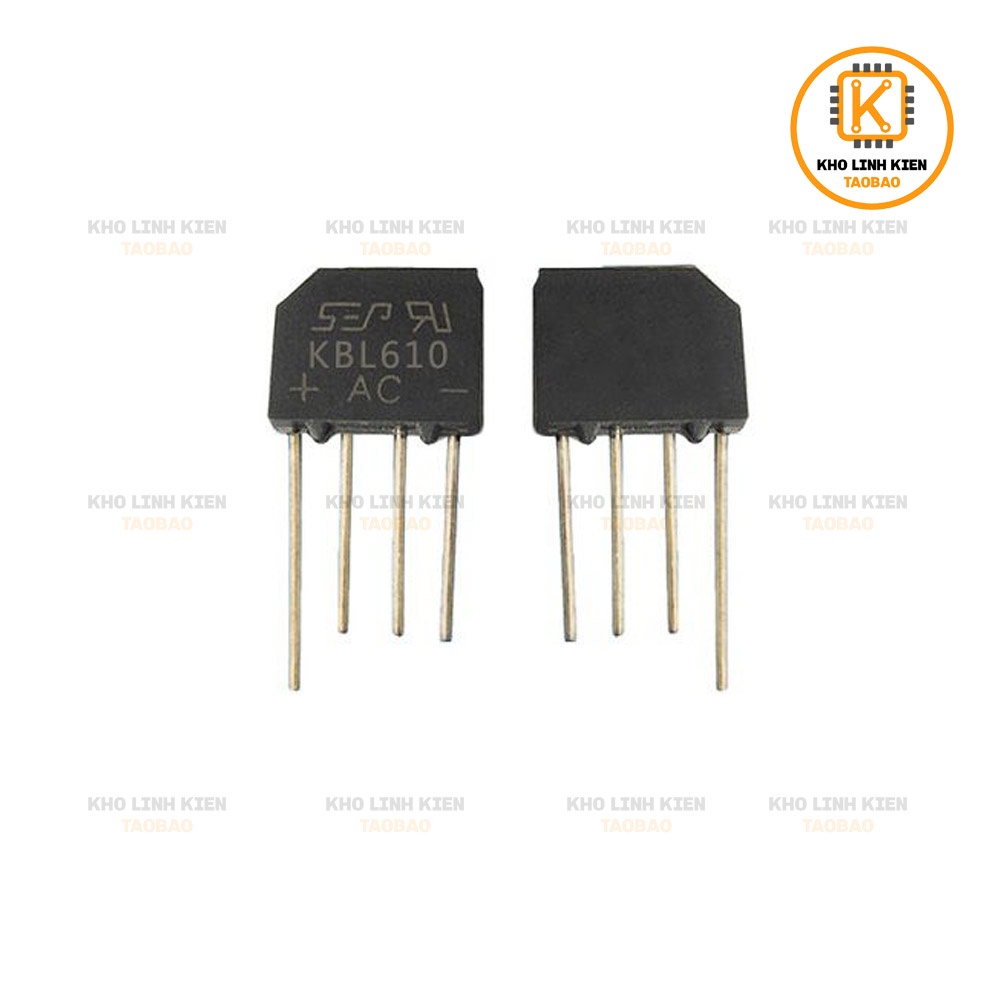 Diode Cầu 6A 1000V KBL610 DIode Chỉnh Lưu Nguồn AC Thành DC | Shopee ...