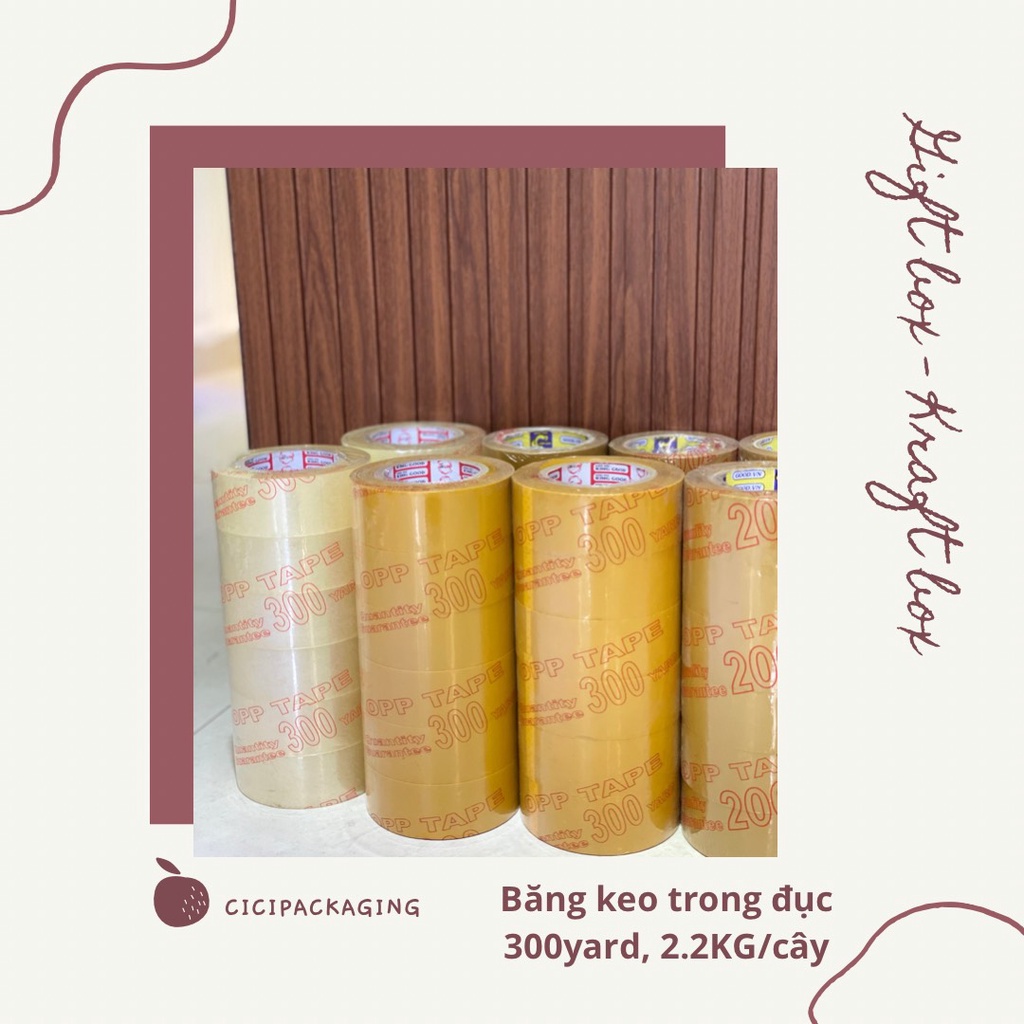 Băng keo trong/ đục 300yard, 2.2KG/ cây | Shopee Việt Nam