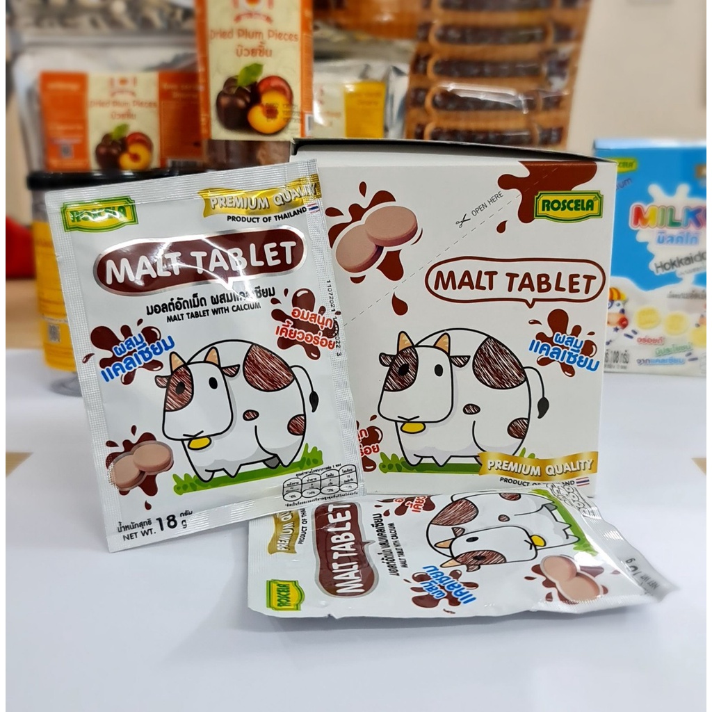 Kẹo bò sữa Milk & Malt Tablet Roscela Thái Lan ( Hàng nhập Khẩu Chính ...