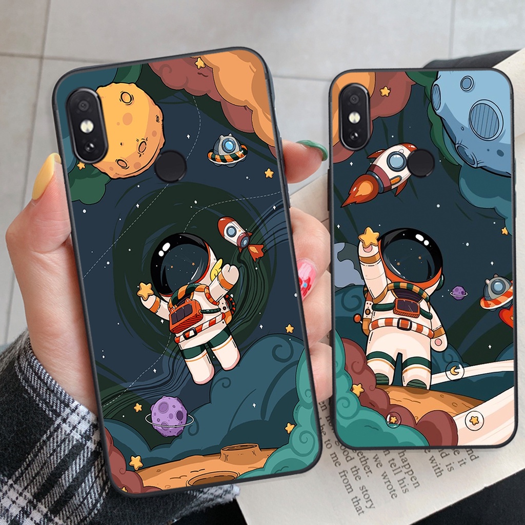 Ốp lưng Xiaomi Redmi Note 5 / Note 6 / Redmi 6 Pro / Mi A2 Lite vũ trụ phi hành gia cực hot siêu ...