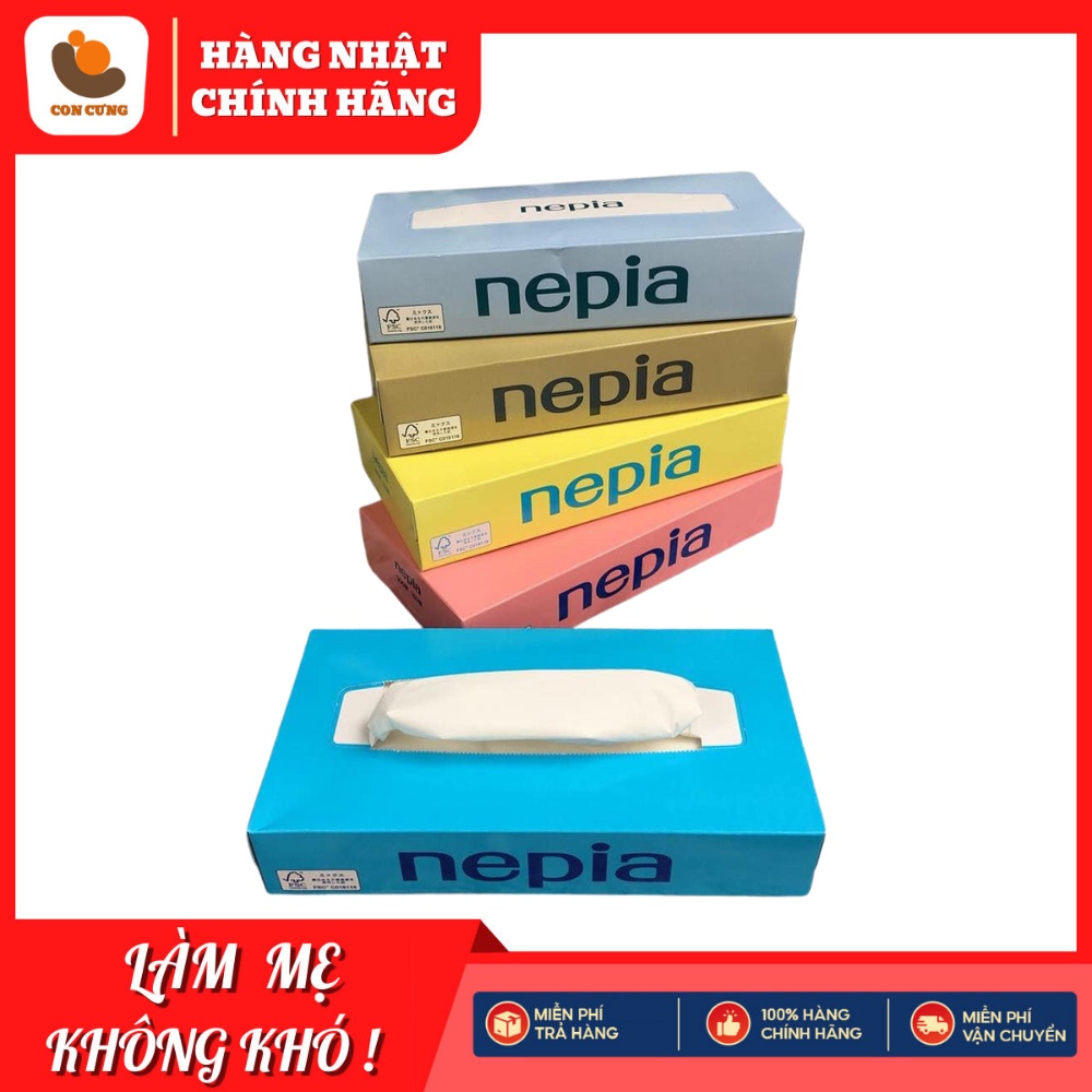 Set 5 Hộp Giấy Ăn Nepia 150 Tờ 2 Lớp Cao Cấp Nội Địa Nhật | Shopee Việt Nam