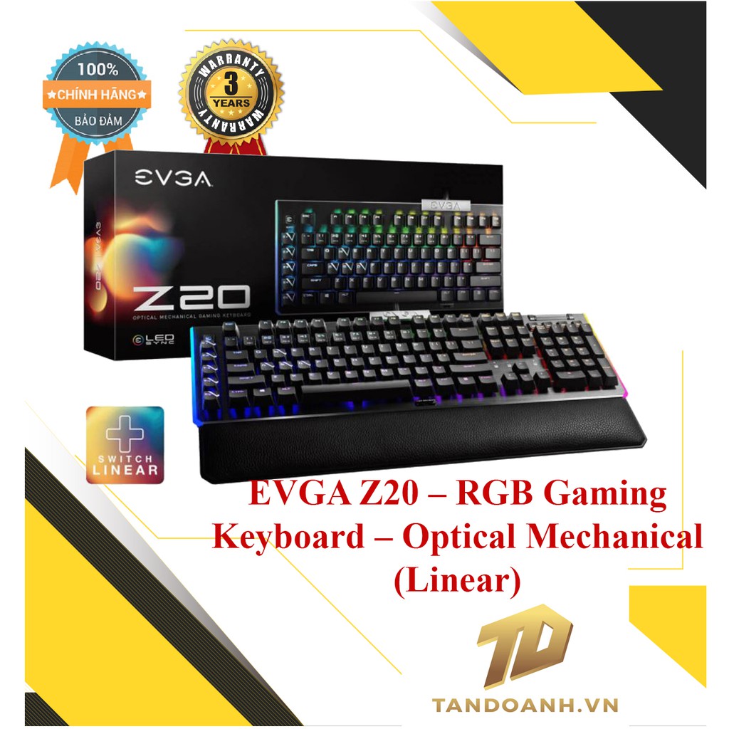 Bàn phím Gaming EVGA Z20 – RGB Optical Mechanical Gaming Keyboard – Optical Mechanical Switches ...