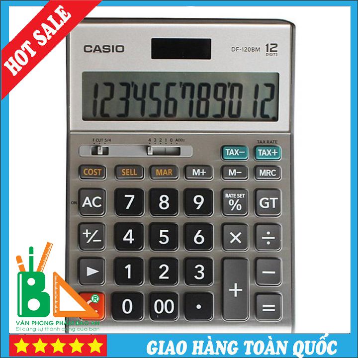 Máy Tính Casio DF-120FM Chính Hãng Nhập Khẩu Thái Lan,có dán mã bảo hành điện tử QR Code ...