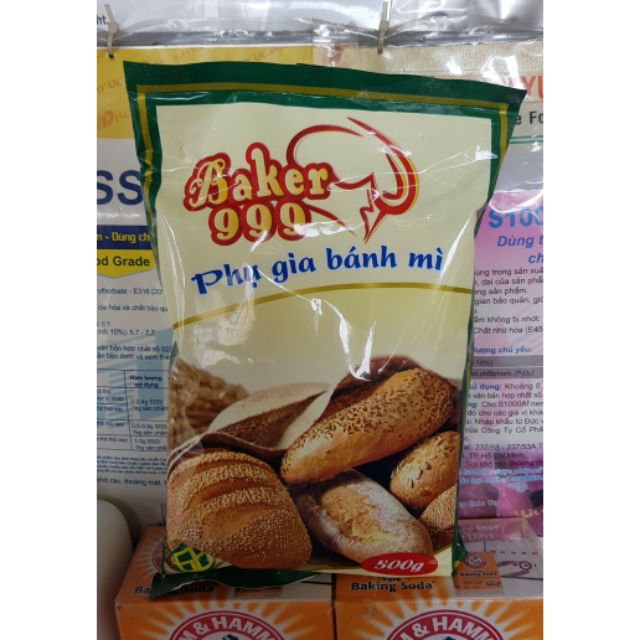 Phụ gia bánh mì lạt - baker 999 Gói 500gram (xanh lá) | Shopee Việt Nam