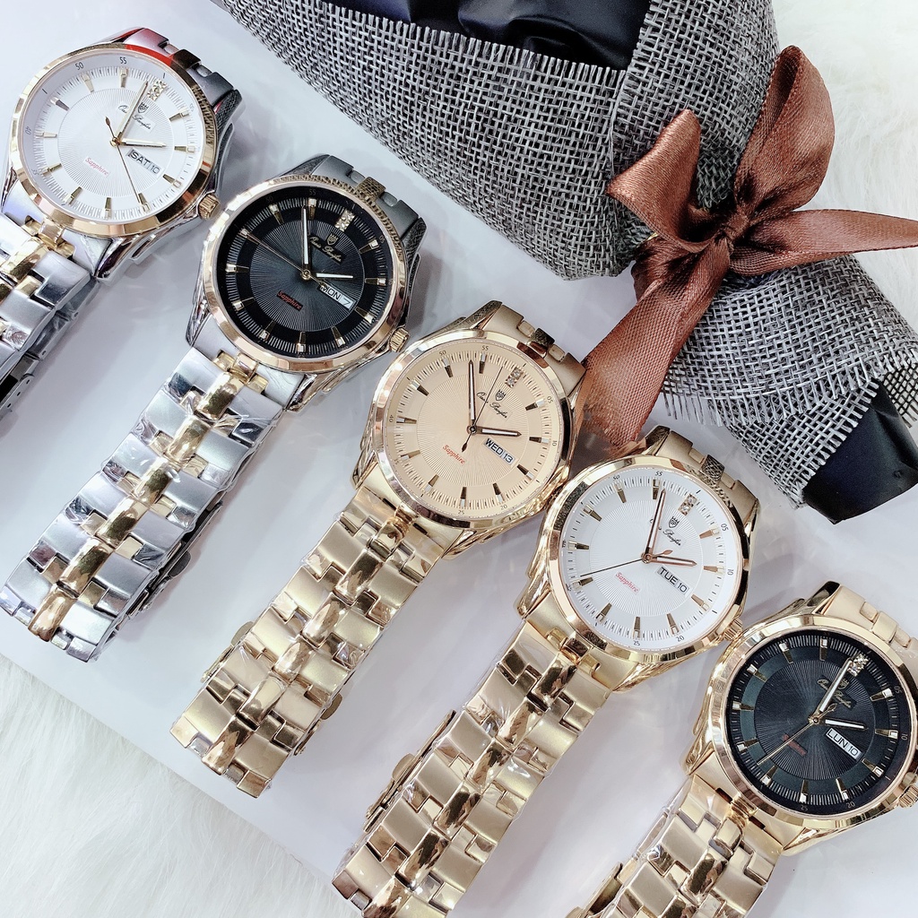 Đồng Hồ Nam Oasis Pacifier OP 6377G , Dây Thép , Hai Lịch, Size 40mm ...