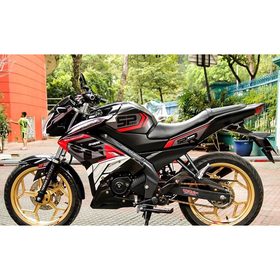 Tem Trùm FZ 150i đen đỏ shark,Team Decal FZ 150i đen đỏ shark | Shopee ...