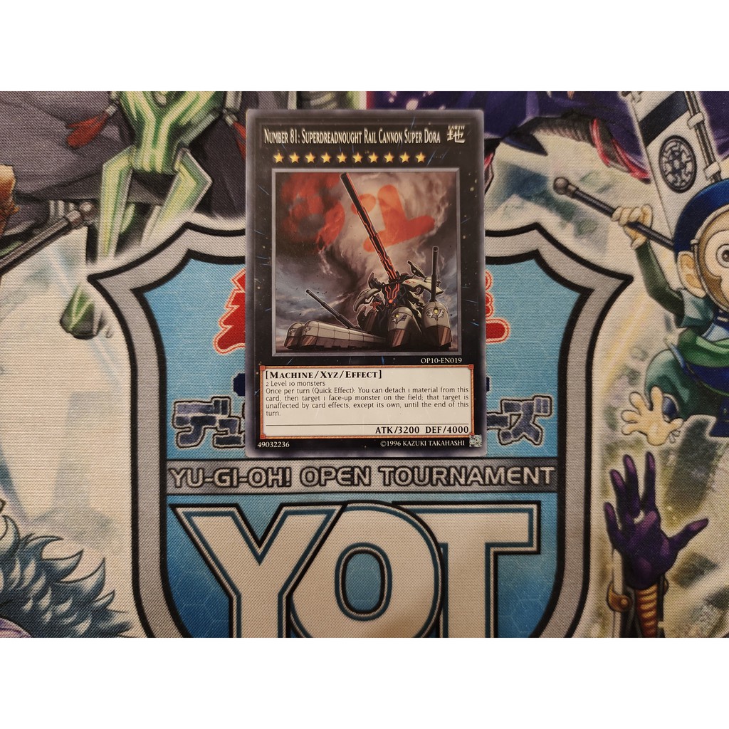 Thẻ bài Yugioh chính hãng Number 81: Superdreadnought Rail Cannon Super Dora - OP10-EN019 ...