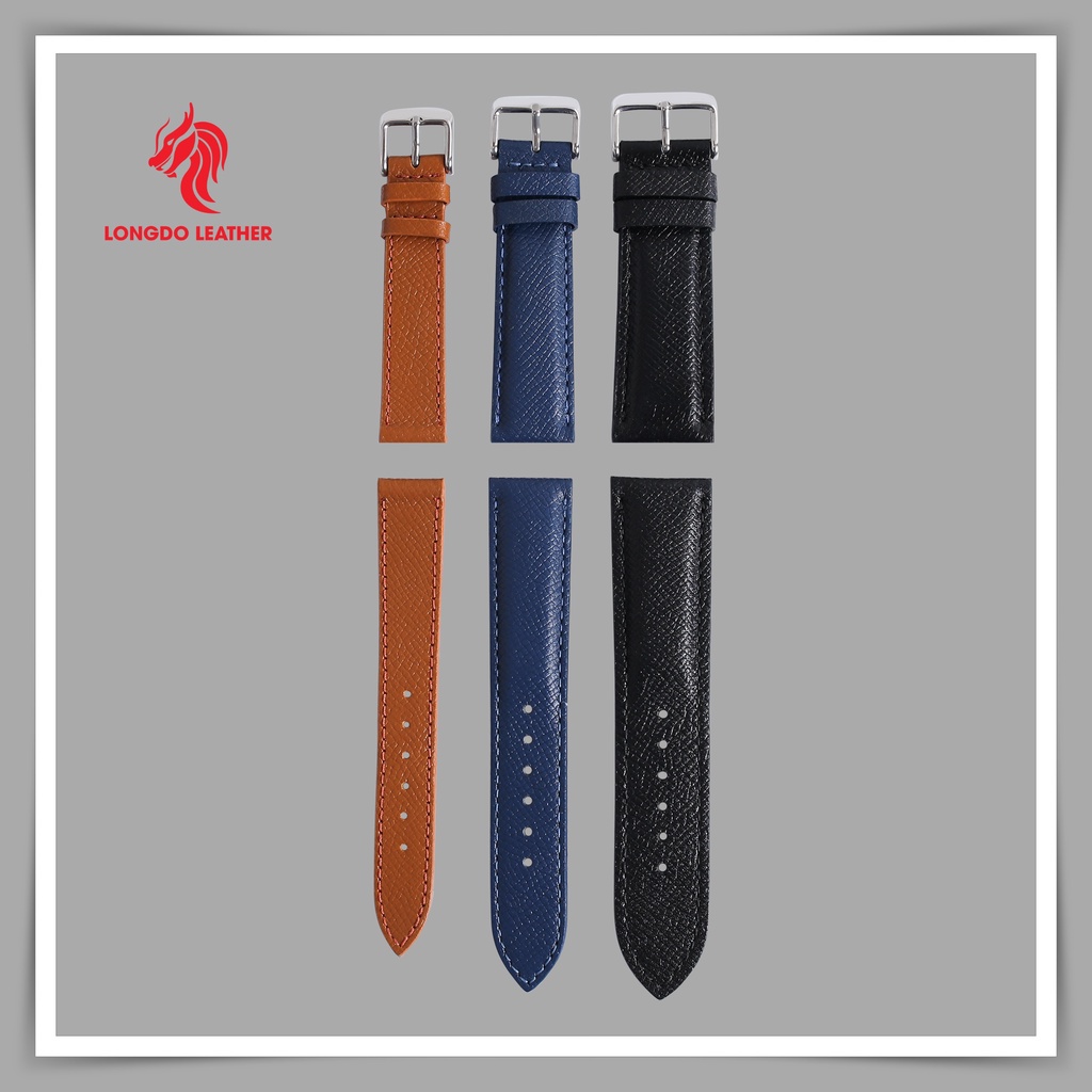 Dây đồng hồ da cao cấp size18/20/22/24 thương hiệu Longdo Leather ...