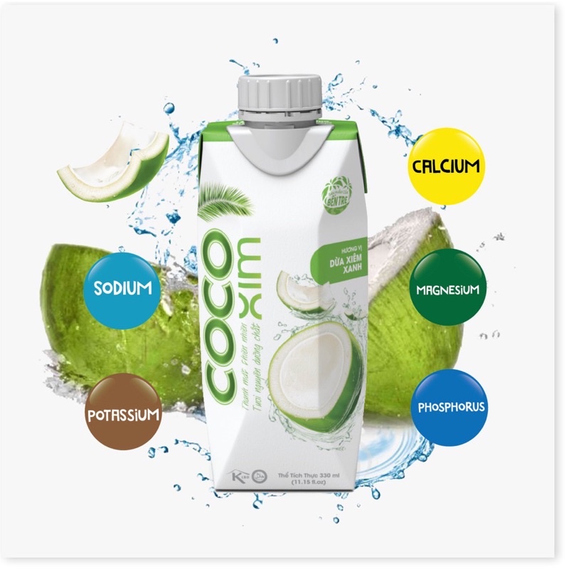 Nước dừa Xiêm xanh Cocoxim 330ml 100% nguyên chất dừa tươi - Thương ...