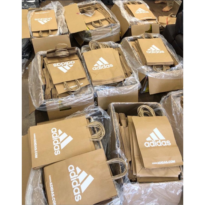 Túi giấy Kraft in logo Adidas Chính hãng | Shopee Việt Nam