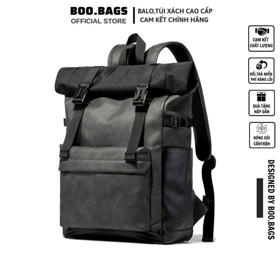 Balo Da Nam - Nữ Đi Học Đi Phượt Nắp Gập Hàn Quốc Chống Nước Laptop 15 ...