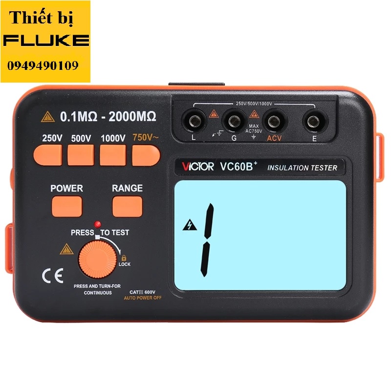 VICTOR VC - 60B + Đồng hồ đo điện trở cách điện VICTOR VC 60B+ (1000V/2000MΩ) | Shopee Việt Nam