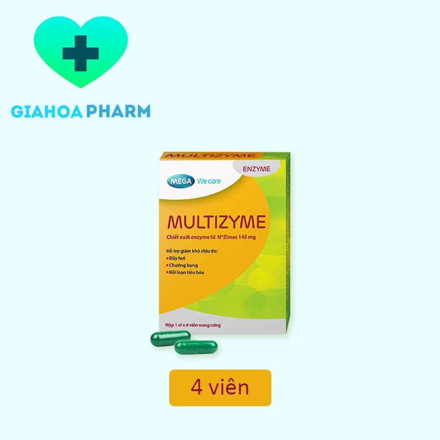Viên uống Multizyme (MEGA WE CARE) bổ sung enzyme / men tiêu hóa giảm ...