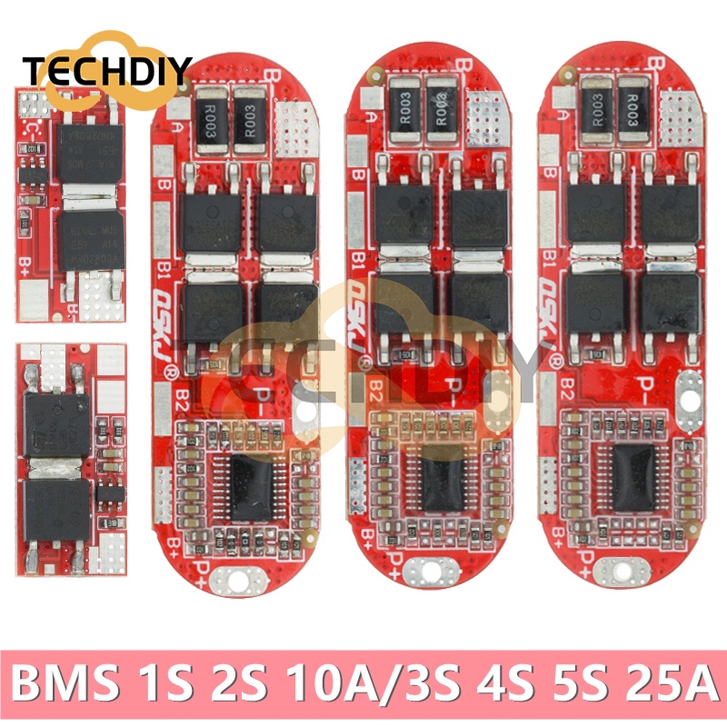 Bảng Mạch Bảo Vệ Pin Li-ion 1S 2S 10A 3S 4S 5S 25A Bms 18650 Li-ion ...