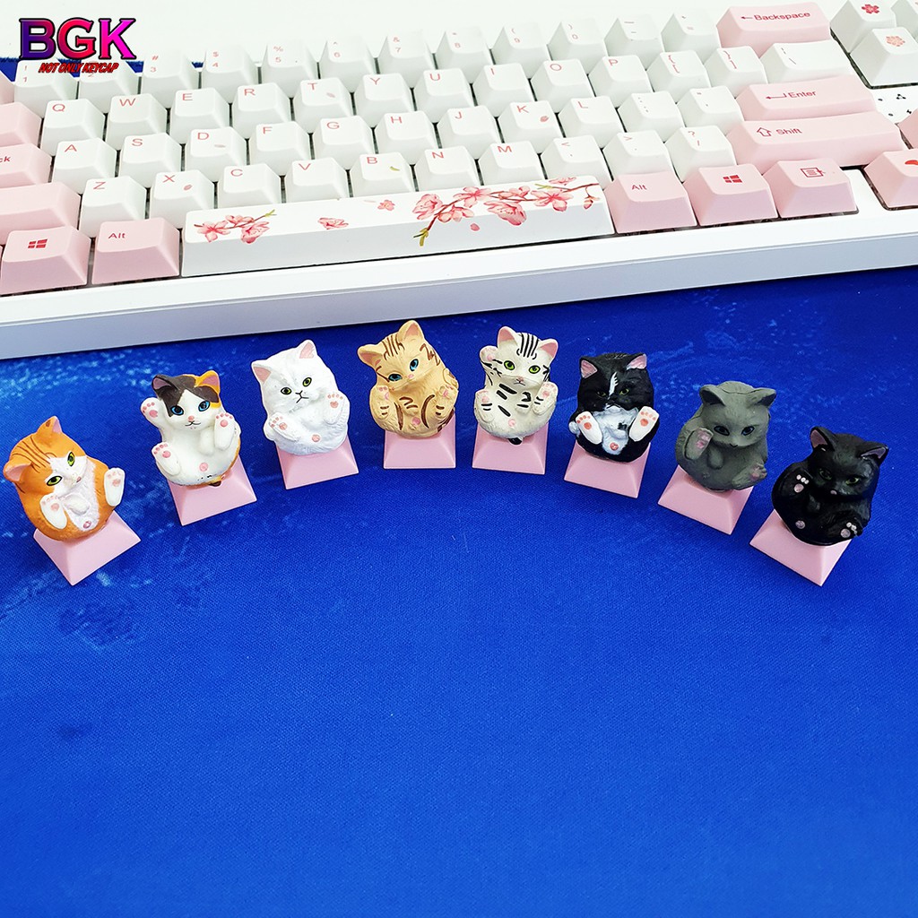 Keycap lẻ hình Mèo Con Nằm Ngửa Liếm Bi cực kỳ dễ thương ( keycap ...