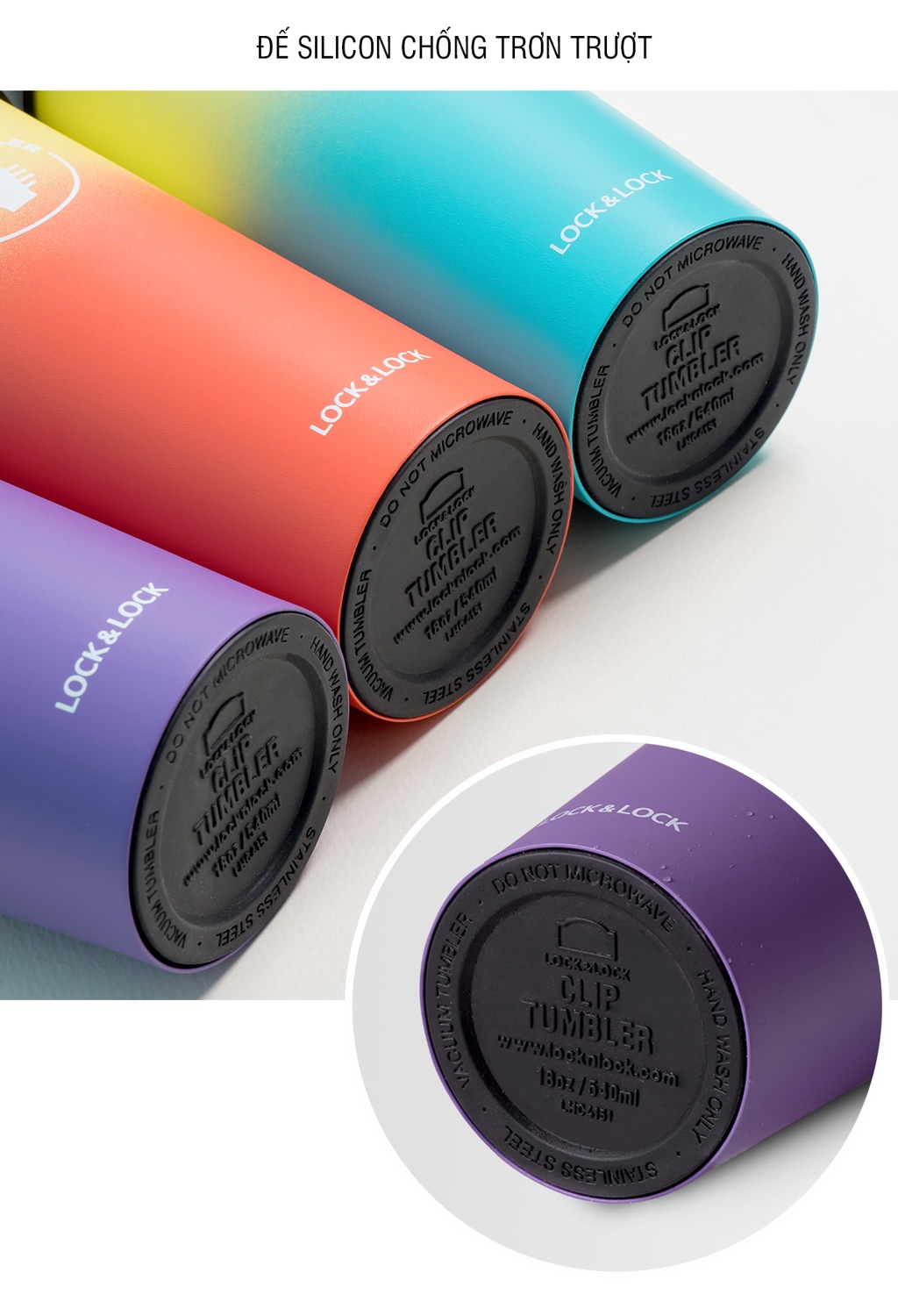 Ly giữ nhiệt LocknLock Clip Tumbler LHC4151 540ml - Hàng chính hãng, có ...