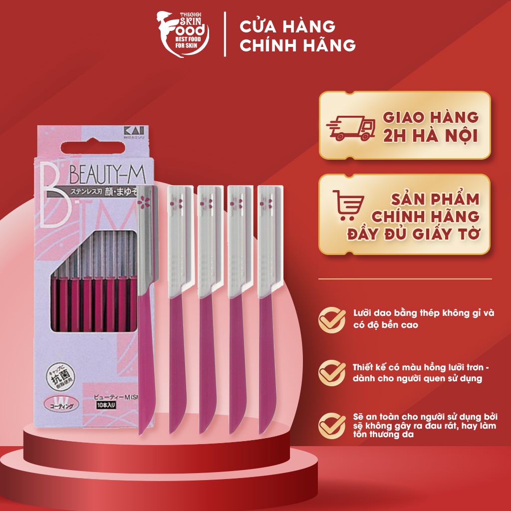 Dao Cạo Lông Mặt, Mày Kai Beauty-M Razor Lưỡi Dao Trơn (Set 10 Cái ...