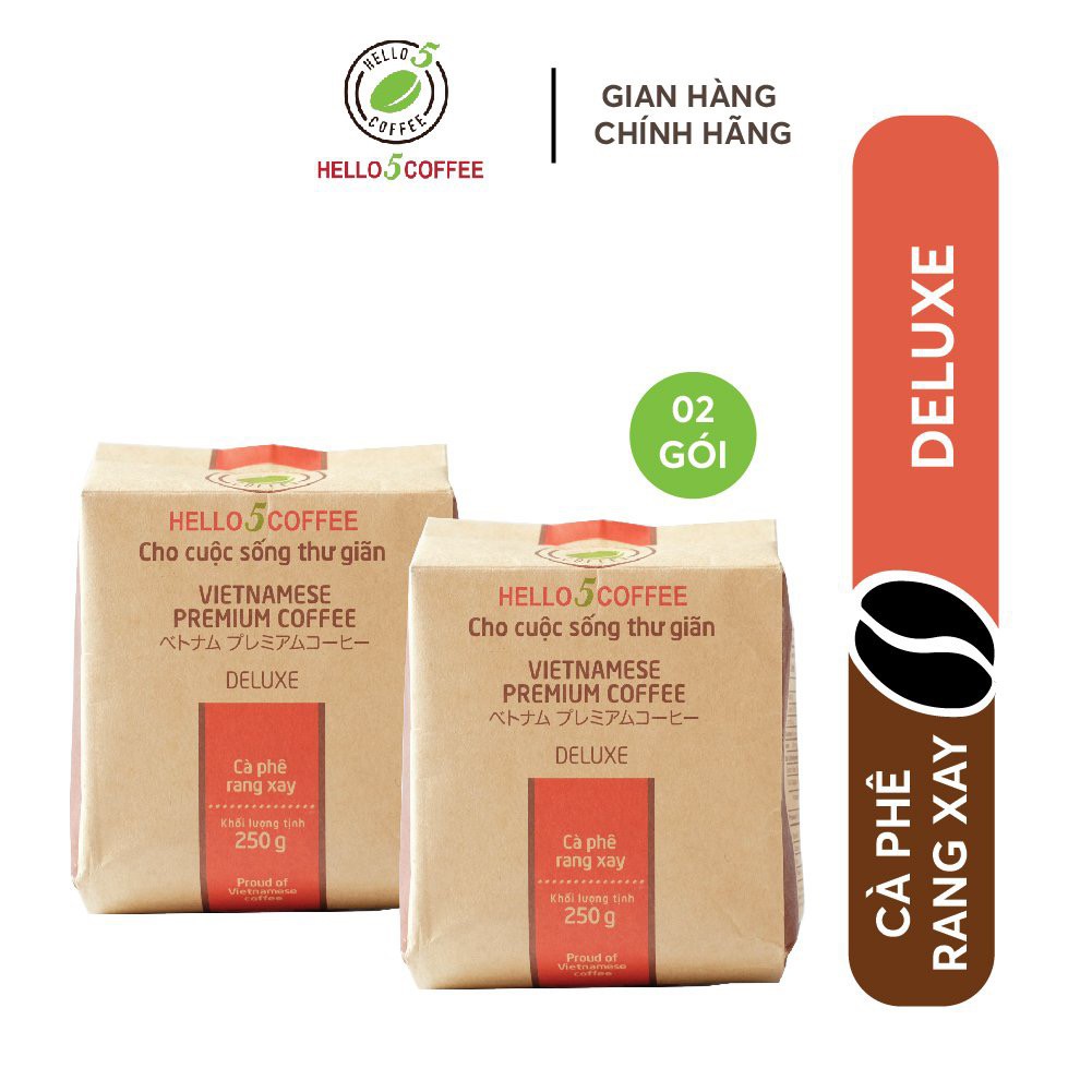 [COMBO ƯU ĐÃI RANG XAY] 02 GÓI CAFE HELLO 5 DELUXE 250G | Shopee Việt Nam