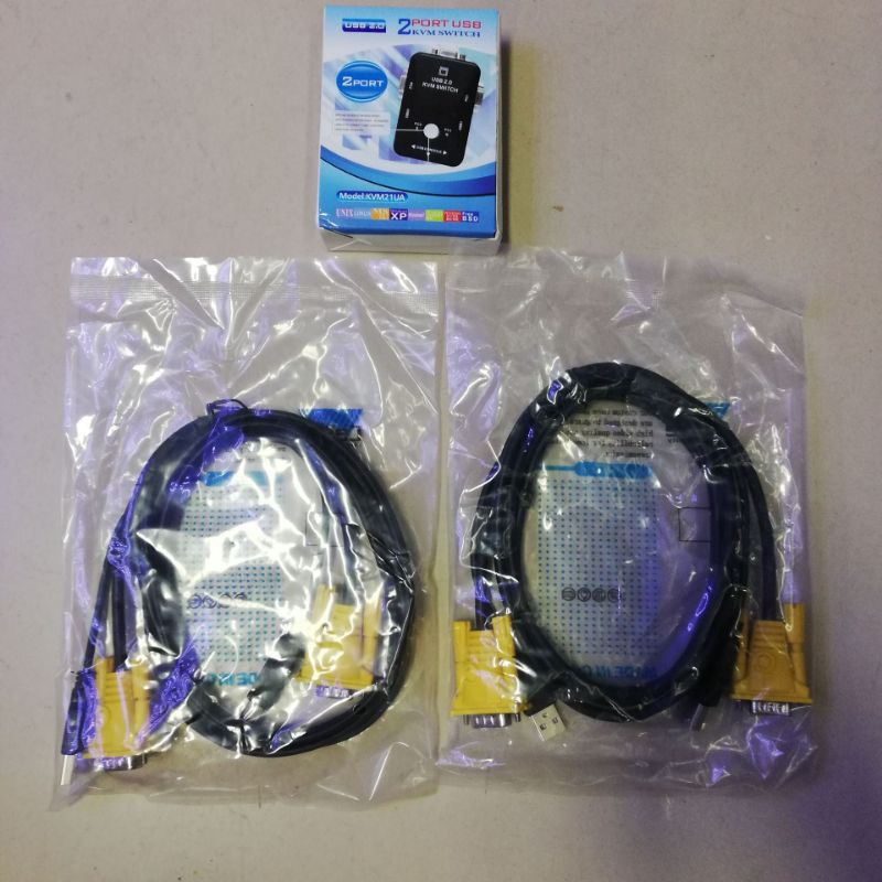 Bộ chuyển mạch USB KVM SWITCH KVM21UA 2 Port (2 máy tính dùng chung 1 ...