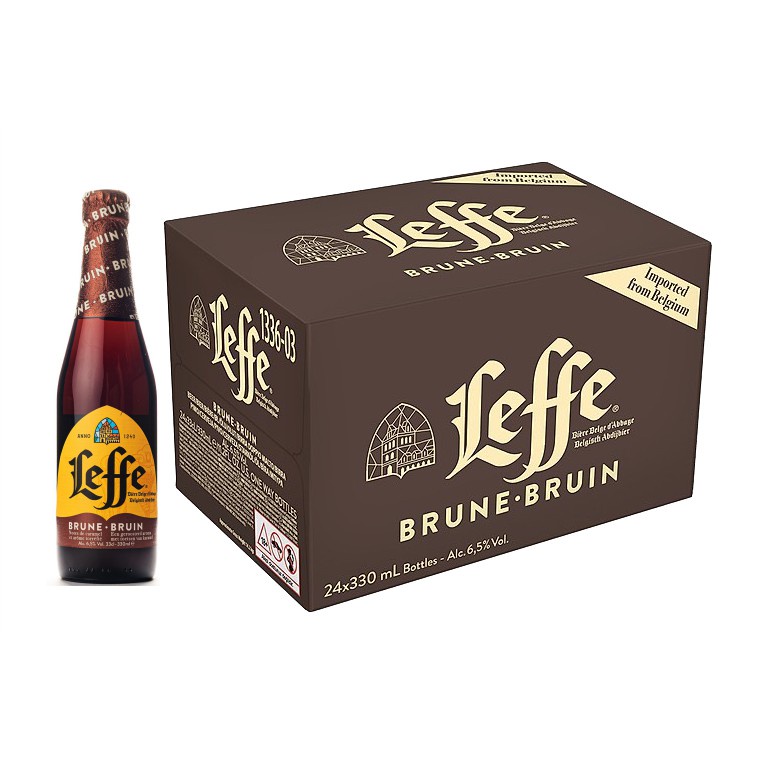 Bia Leffe Nâu - Leffe Brune - bia nhập khẩu Bỉ - 1 thùng 24 chai 330ml ...