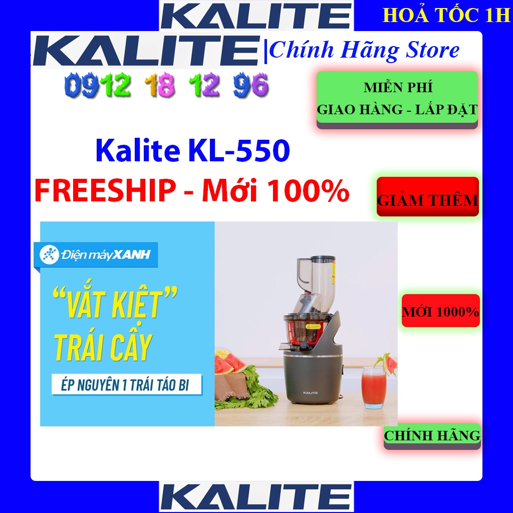 Máy ép chậm Kalite KL-550, BẢO HÀNH CHÍNH HÃNG 12 THÁNG | Shopee Việt Nam