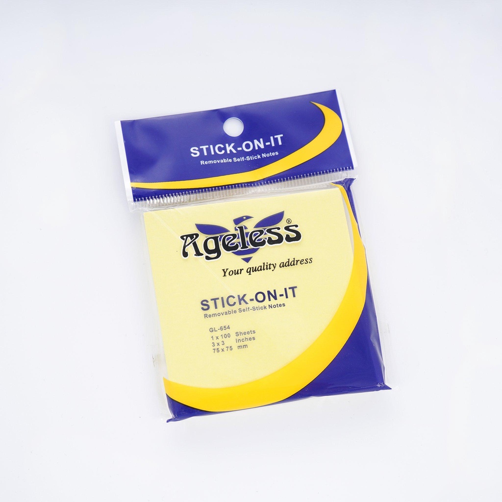 Giấy Note Ghi Chú Màu Vàng Ageless Đủ Kích Cỡ 1.5x2 3x2 3x3 3x4 3x5 4x6 ...