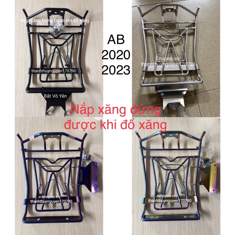 Baga AB 160-125-150 AirBlade 2020->2026 Inox Sơn Đen Titan Gắn Yên Xe ...